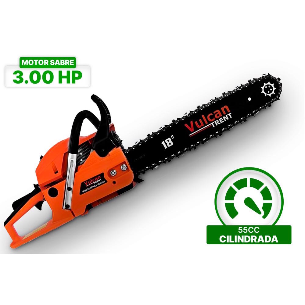 Motosserra A Gasolina Com Motor 2 Tempos Sabre Rolante Vulcan | Shopee Brasil