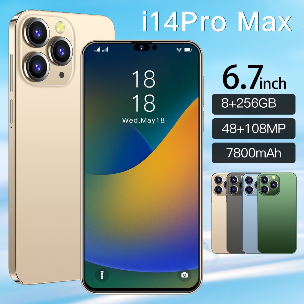 Celular smartphone i14 Pro Max 5G 8 + 256GB Android 12 6.1Polegadas HD ...