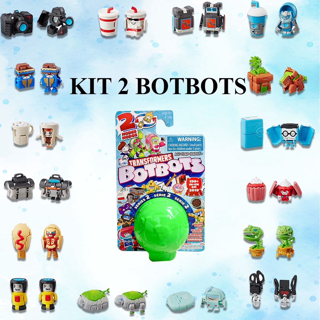 KIT 2 Boneco De Coleção Figuras Transformers Botbots Hasbro | Shopee Brasil