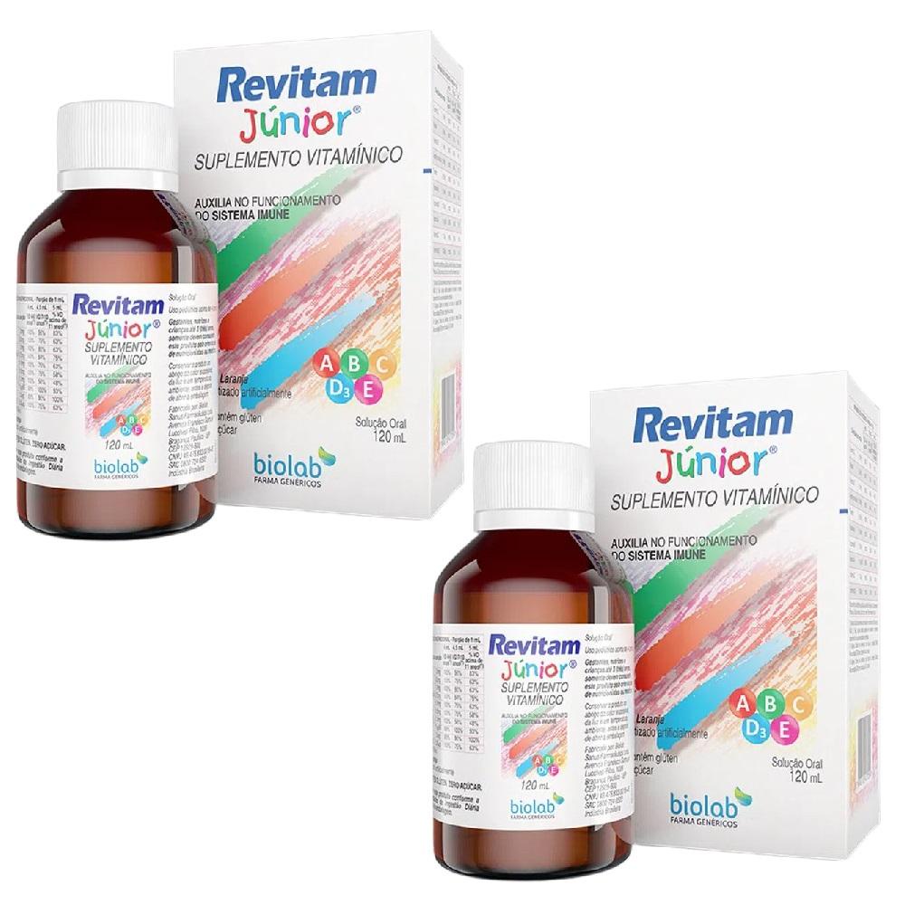 Revitam Jr. Suplemento Vitamínico 120ml Kit C/2 Unidades | Shopee Brasil