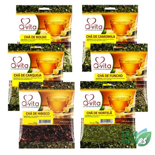 Chá de Pacote 100% Natural - Q-Vita | Shopee Brasil