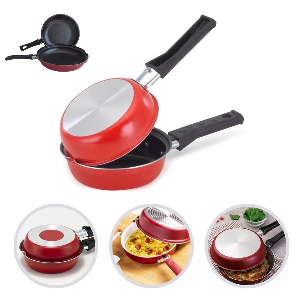 Frigideira Dupla Hamburgueira e Omeleteira Antiaderente 14cm | Shopee ...