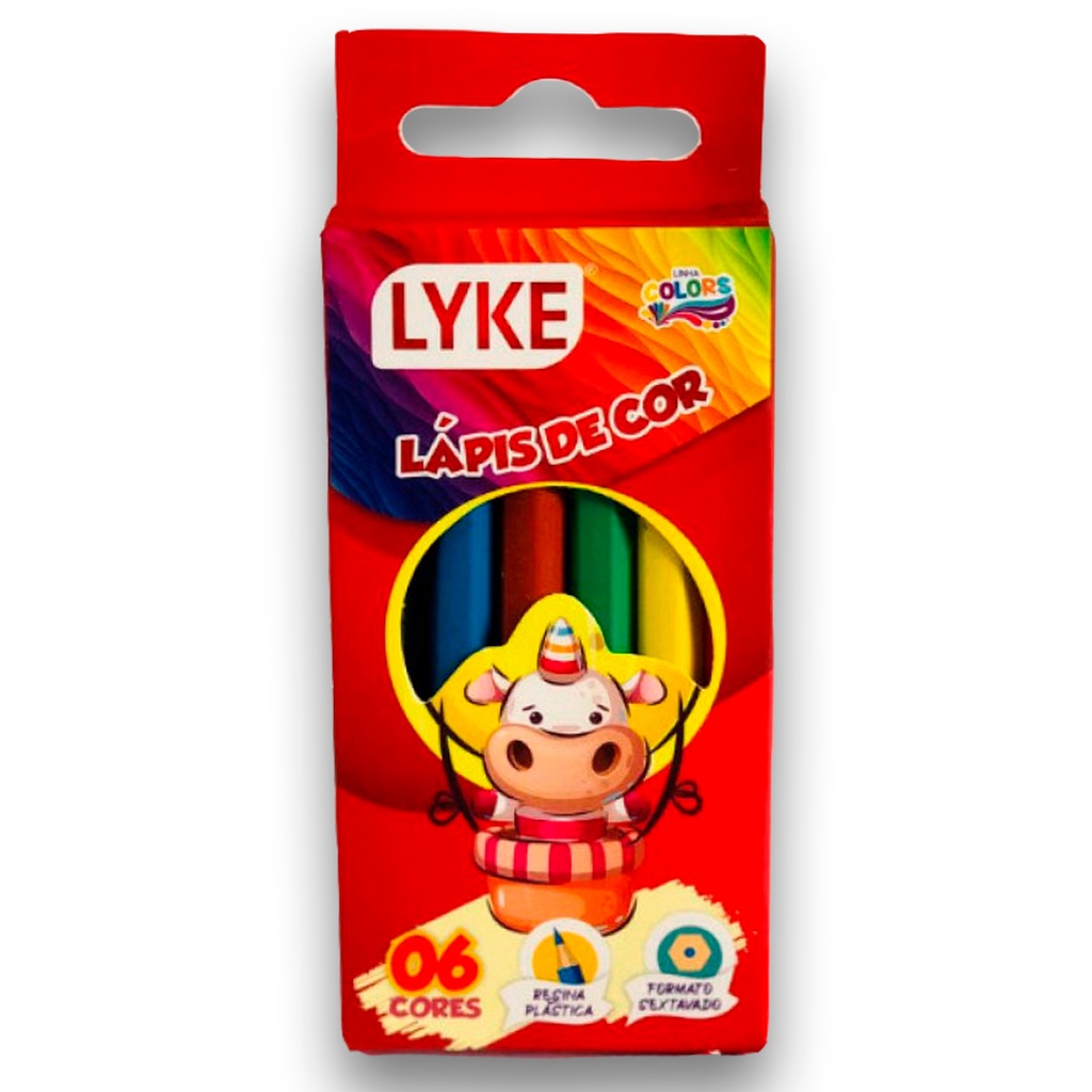 Kit Lápis de Cor 6 cores Pequeno Curto Presente | Shopee Brasil