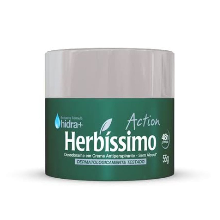 Desodorante Herbissimo Creme 55gr Action | Shopee Brasil