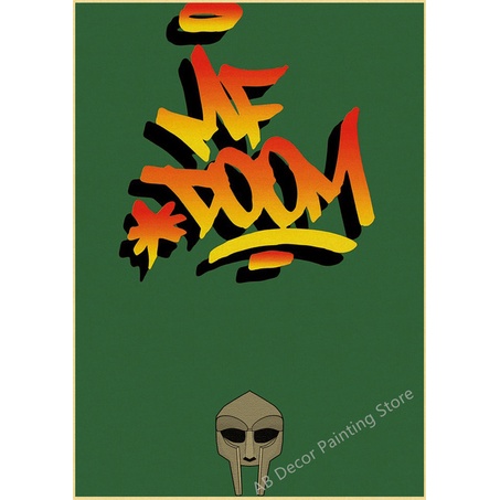 Retro MF Doom Posters Doomsday Kraft Paper Prints DIY Rapper Singer ...