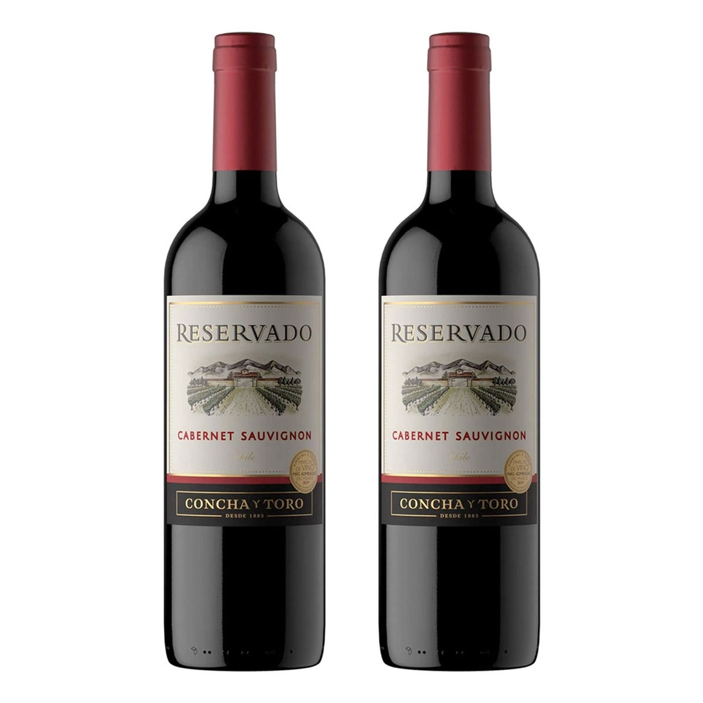 Kit 2 Vinhos Concha Y Toro Reservado Cabernet Sauvignon 750ML | Shopee ...