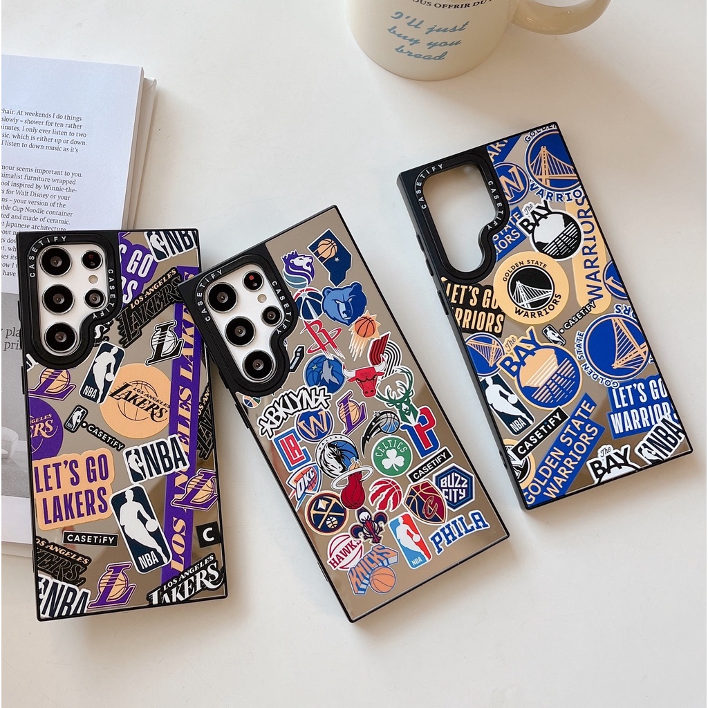 NBA Teams Adesivos Espelho Rígido Casetify Capa De Telefone Para ...