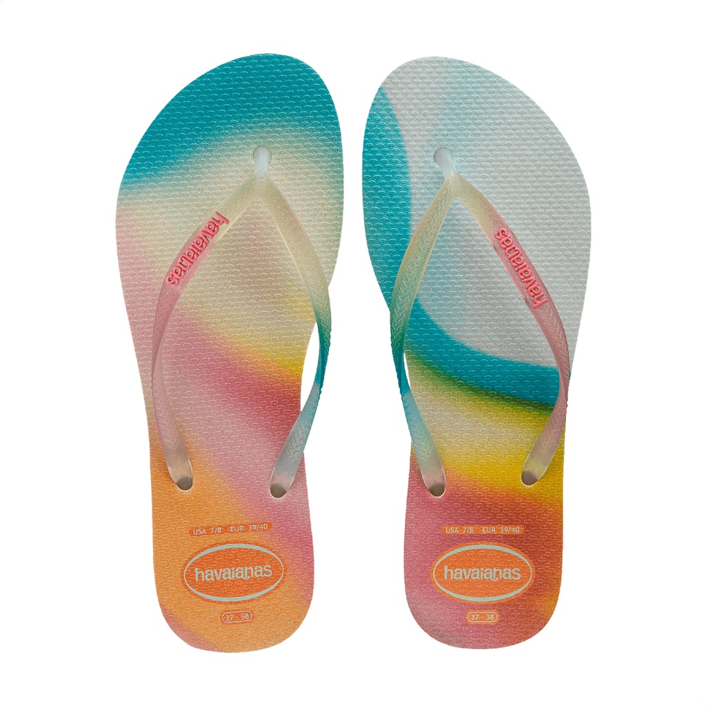 Chinelo Havaianas Slim Metallic Rainbow Sandalia Havaiana | Shopee Brasil