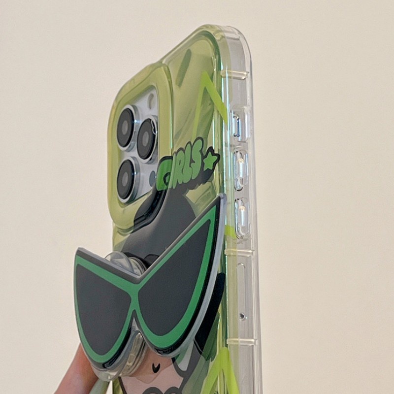 Sweet Cool Girl + Bracket Caixa Interna De Papelão Twill Silver Compatível Para iPhone 15 Pro ...