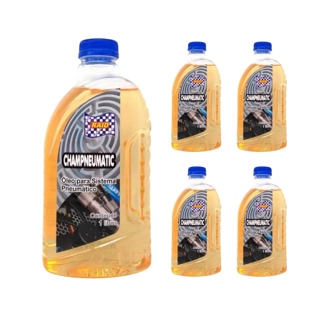 Kit Com 5 Oleo Pneumatico 1L Para Sistemas/Maquinas Iso Vg10 | Shopee ...