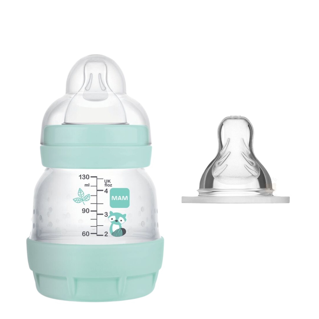 Bico 4m+ e Mamadeira Easy Start Anti-colica 130ml - Mam | Shopee Brasil