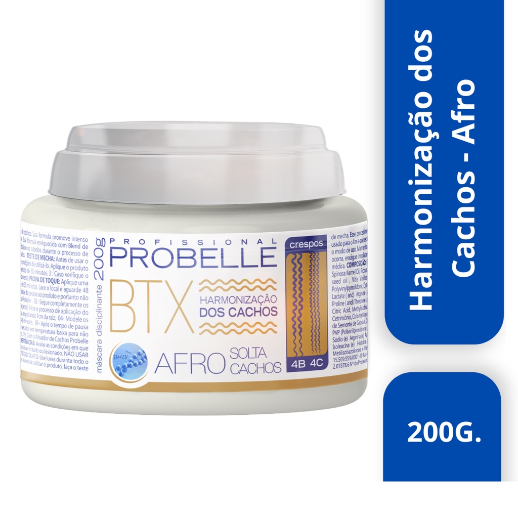 Botox Afro Harmonização Dos Cachos 200g LANÇAMENTO PROBELLE | Shopee Brasil