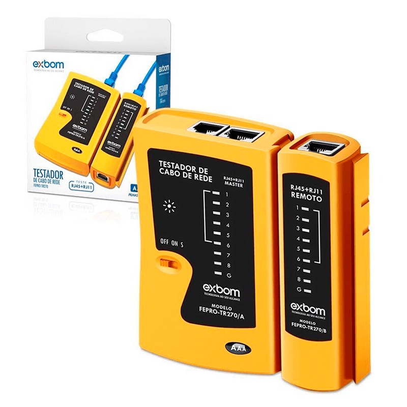 estador Rj45 Testador De Cabos Rede Lan Rj45 Rj11 | Shopee Brasil