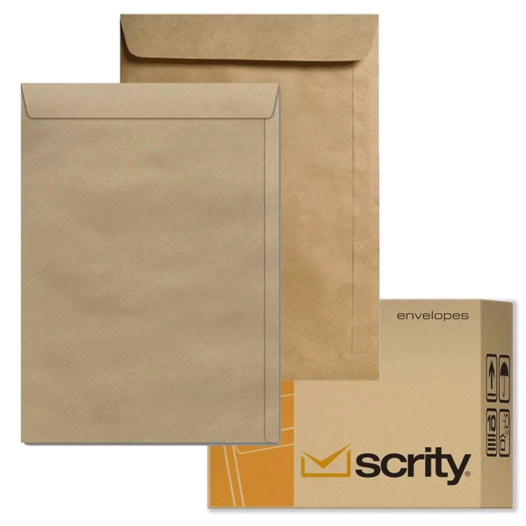 Envelope Saco Kraft Natural Com 250 Unidades - Scrity | Shopee Brasil