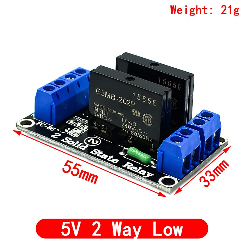 Relé 5V 1/2/4/8 Canais Para OMRON SSR Módulo De Alto Nível De Estado Sólido 250V 2A Arduino ...