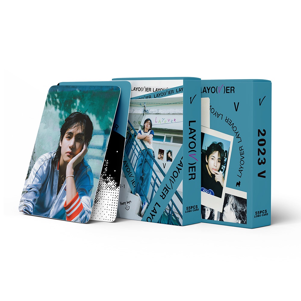 KPOP 55pcs/box BTS V Photocard Layover Cartão De Coleção De Cartões ...