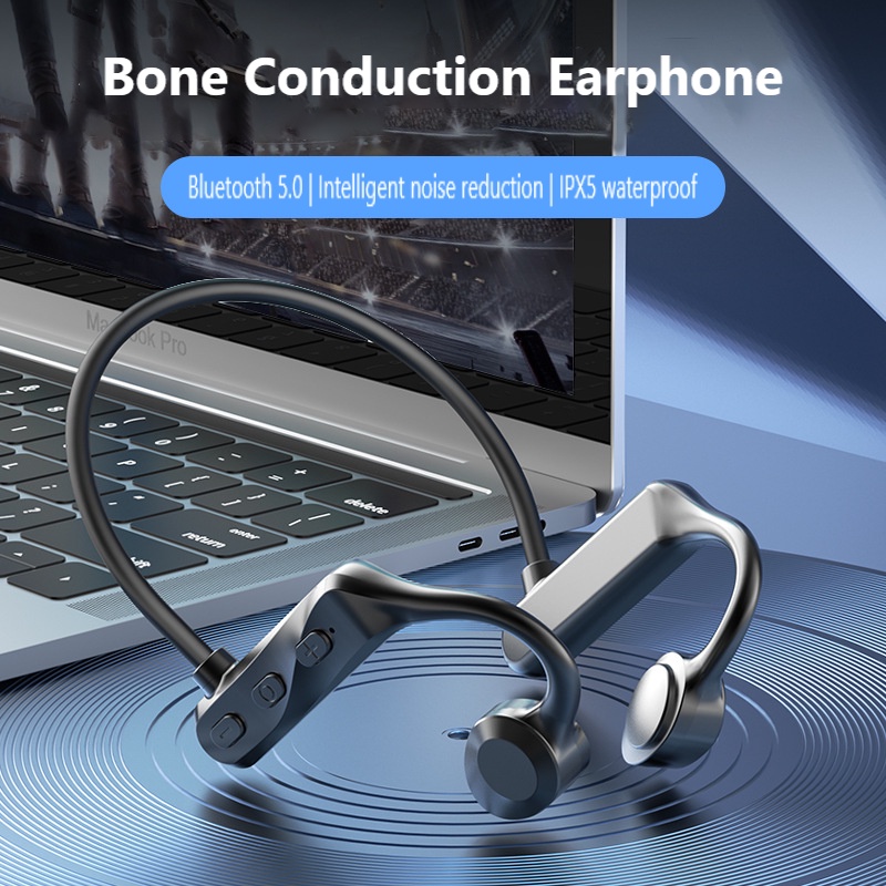 Bone Conduction 5.0 Fone De Ouvido Bluetooth Cancelamento Do Ruído ...