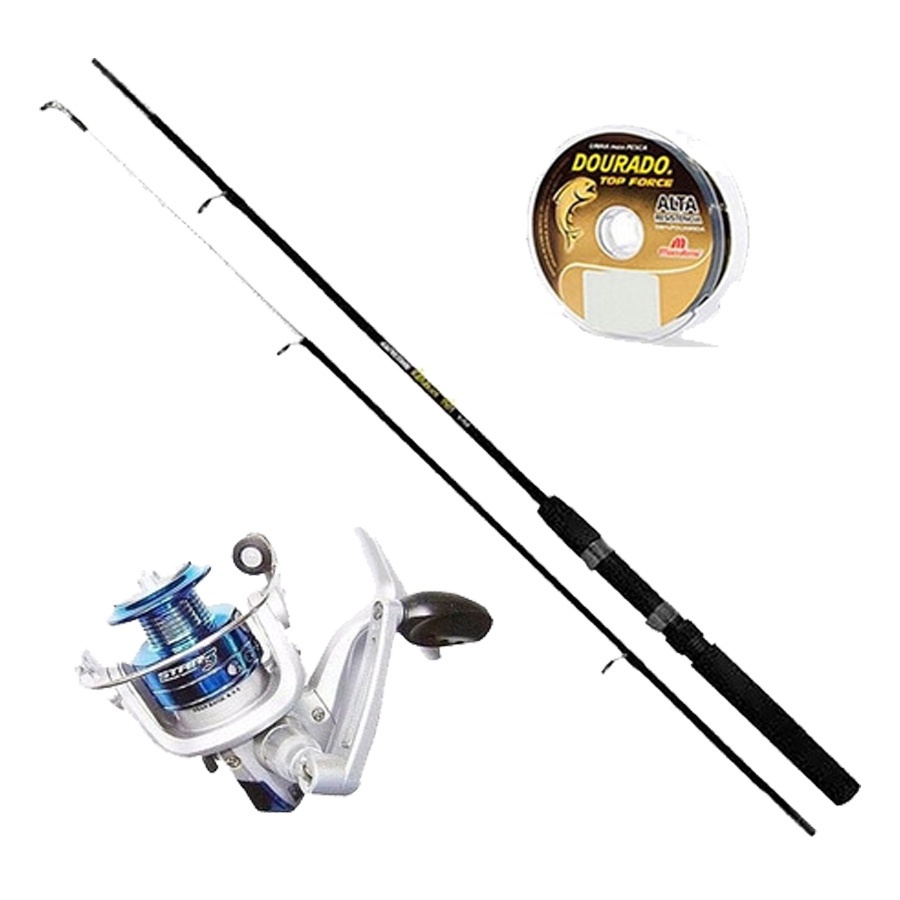 Kit Pesca Molinete 3 rolamentos Star + Vara + Linha Mono | Shopee Brasil