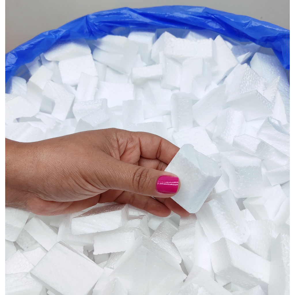 Isopor para embalagens preenchimento caixa 20 litros | Shopee Brasil