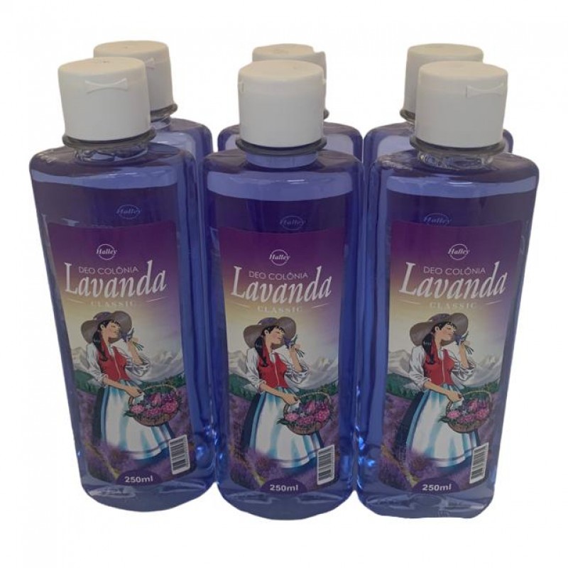 Kit com 6 Deo-Colonia Lavanda Halley Original 250 ml | Shopee Brasil