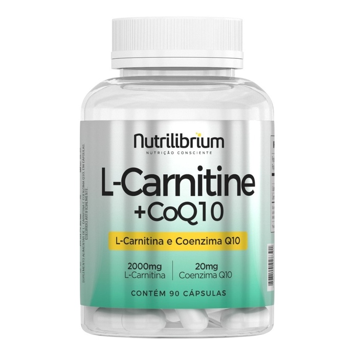 L-Carnitina + COQ10 Coenzima Q10 90 Cápsulas Nutrilibrium | Shopee Brasil