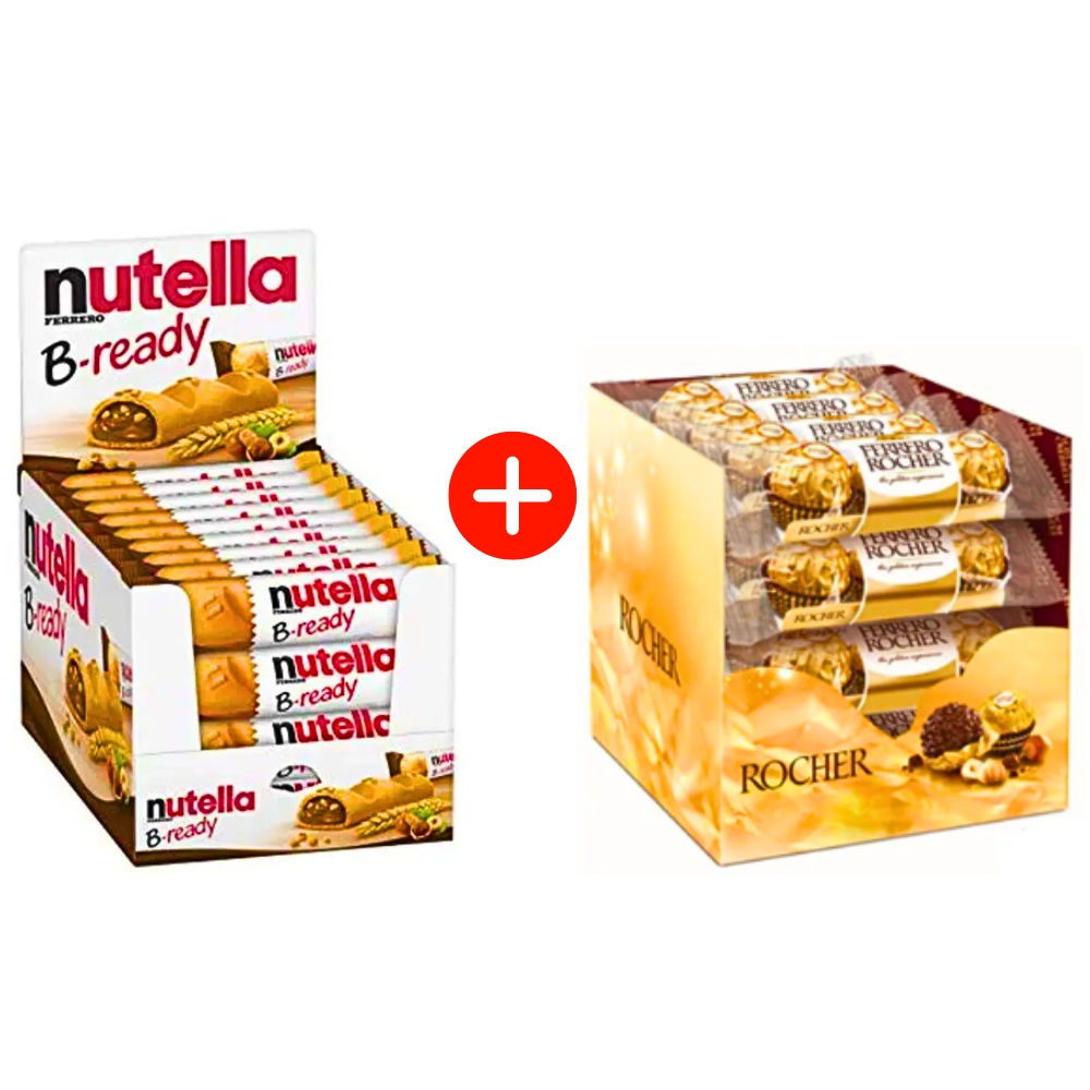 Kit Nutella B-Ready +Chocolate Bombom Ferrero Rocher | Shopee Brasil