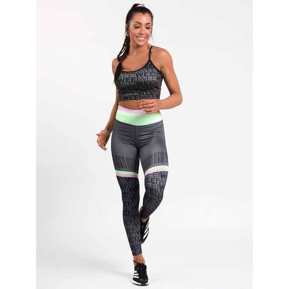 Conjunto Fitness Legging e Top Wee Black | Shopee Brasil