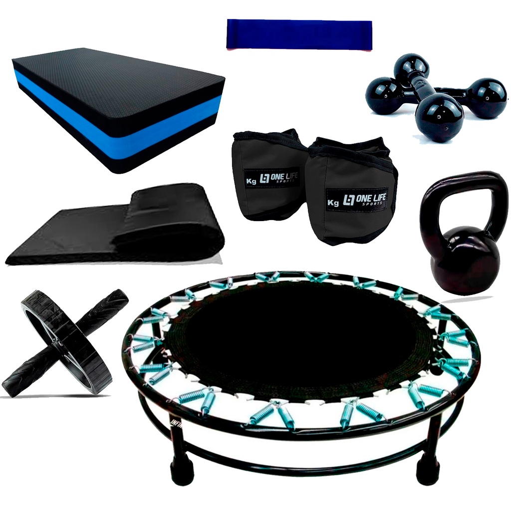 kit Ginástica aeróbico Funcional Profissional Treino em Casa Mini Jump ...
