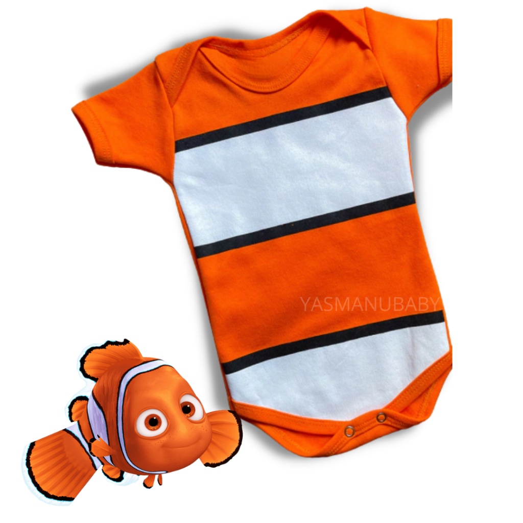 Body Nemo Mesverssario Fantasia Bebe | Shopee Brasil