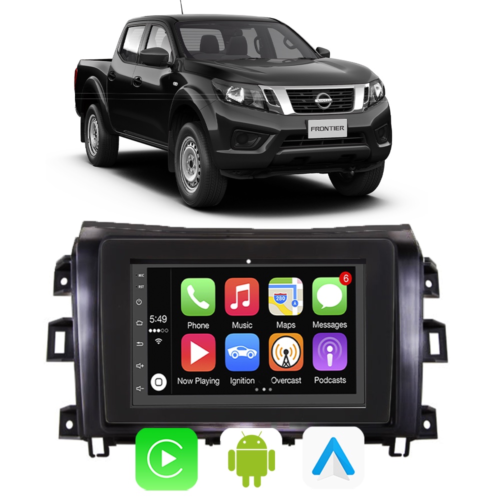 Kit Central Multimidia Carplay Android Auto Frontier 2017 2018 2019 2020 2021 2022 2023 7 ...