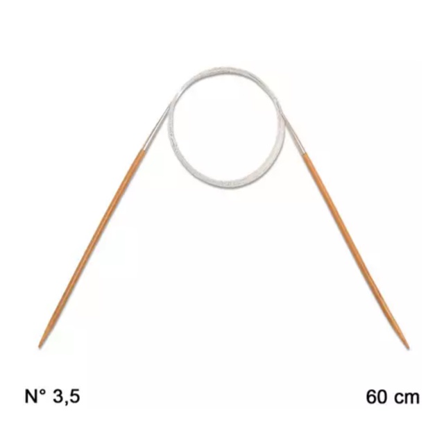 Agulha Circular de Tricô Bambu Circulo 60cm | Shopee Brasil