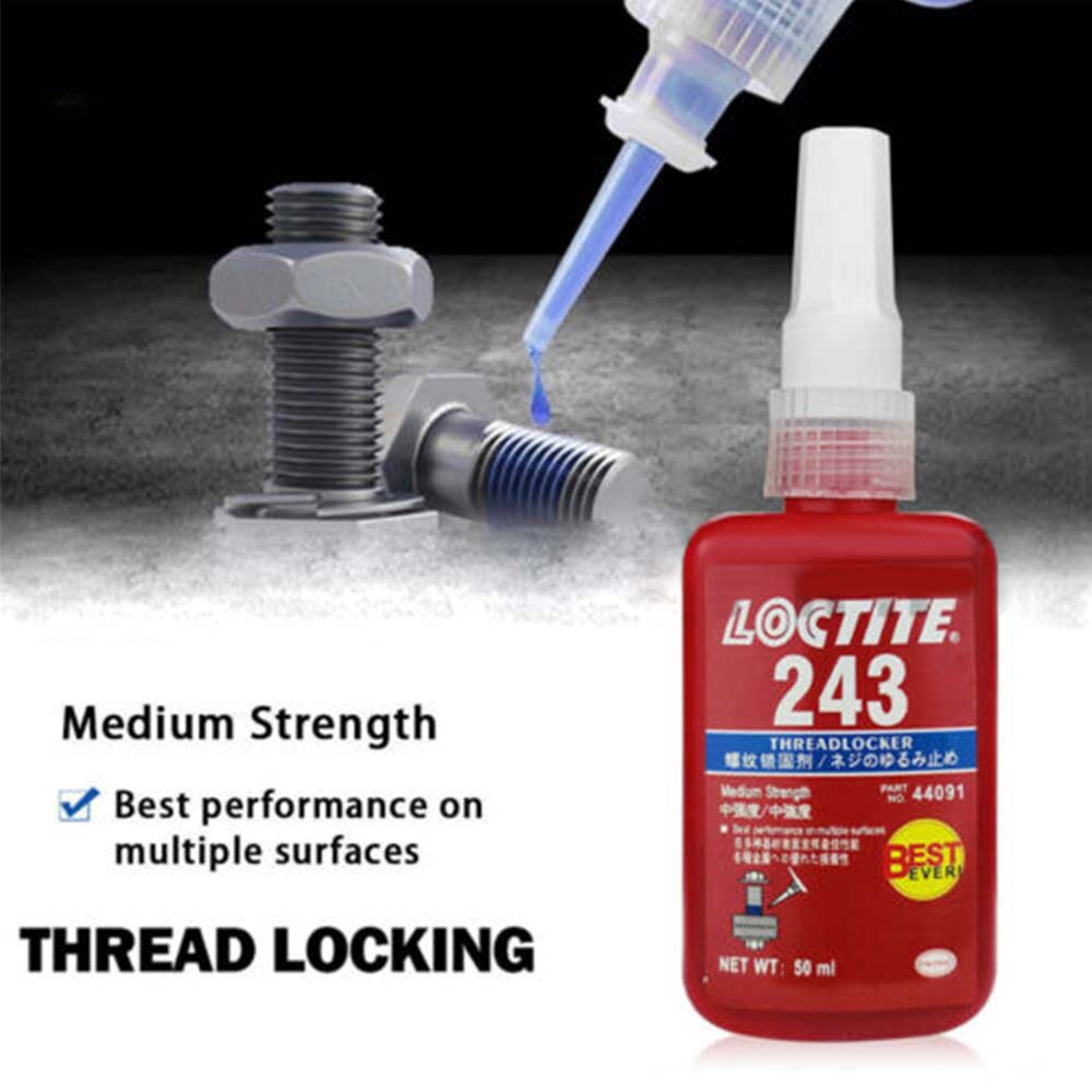 LOCTITE 243 Threadlock Medium Strength Metal Bolt Screw Retainer Glue ...