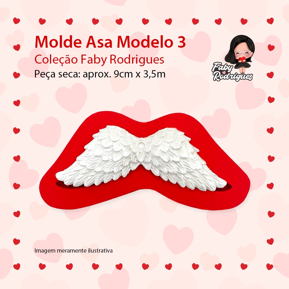 Molde de Silicone Asa Modelo 3 - Faby Rodrigues | Shopee Brasil