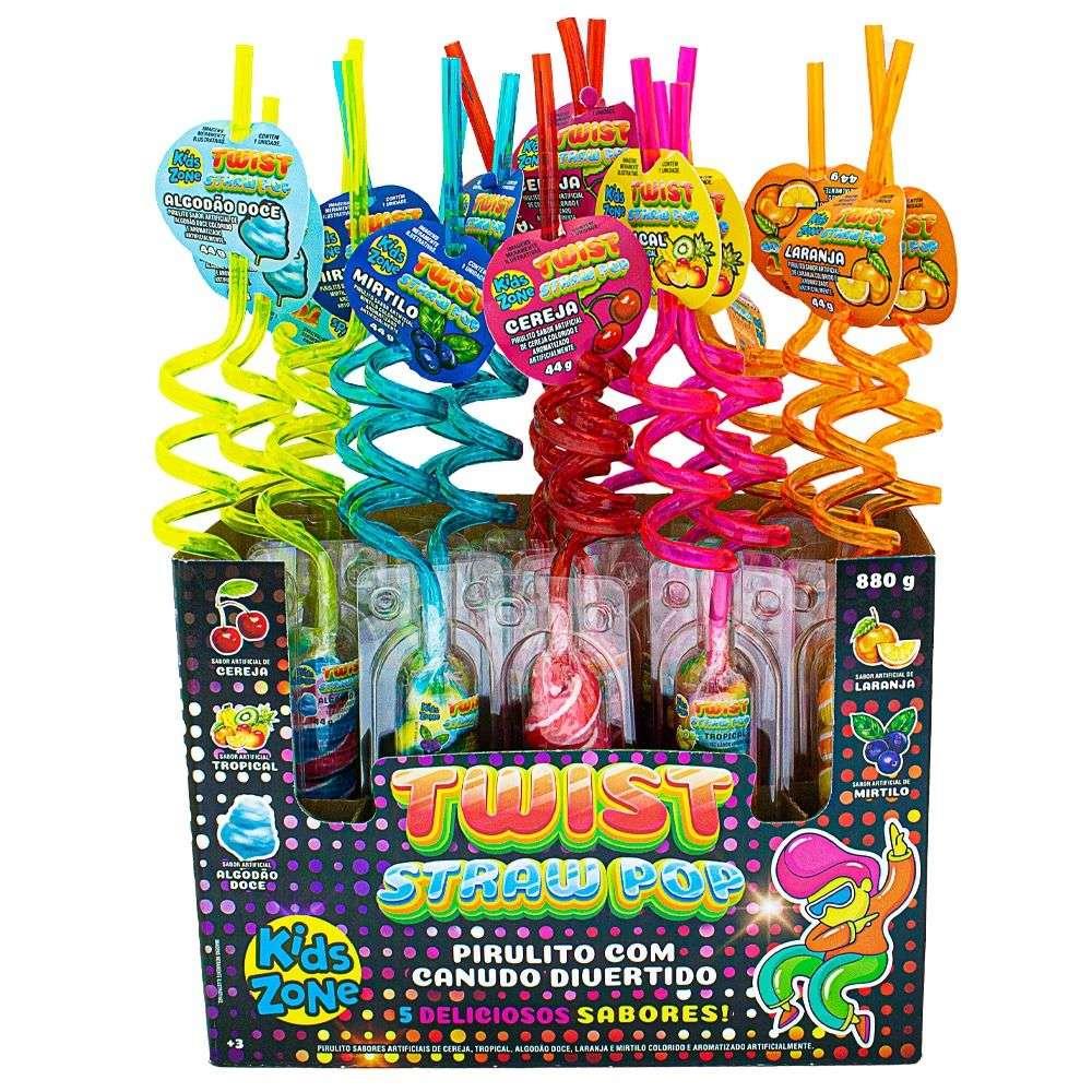 Pirulito Com Canudo Divertido Twist Straw Pop Unidade | Shopee Brasil