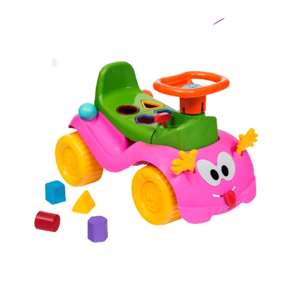 Totoka Bolinha Rosa Triciclo Didático para Bebê Menina Andador Cardoso ...