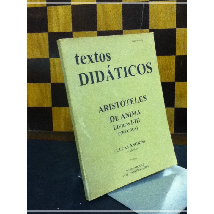 Textos Didáticos: De Anima Livros I-III (Trechos) | Shopee Brasil