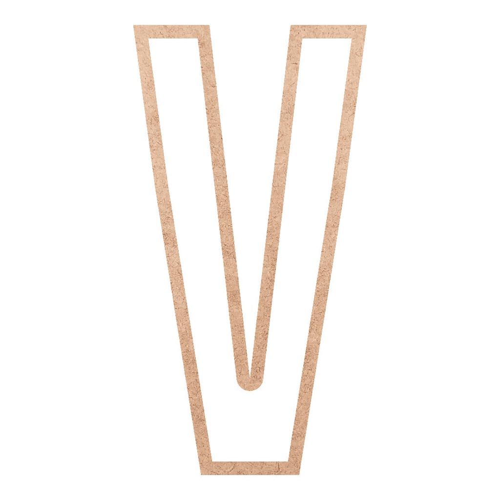 Recorte Letra V Vazada MDF 3mm 60 x 31,2 cm SR2335 | Shopee Brasil