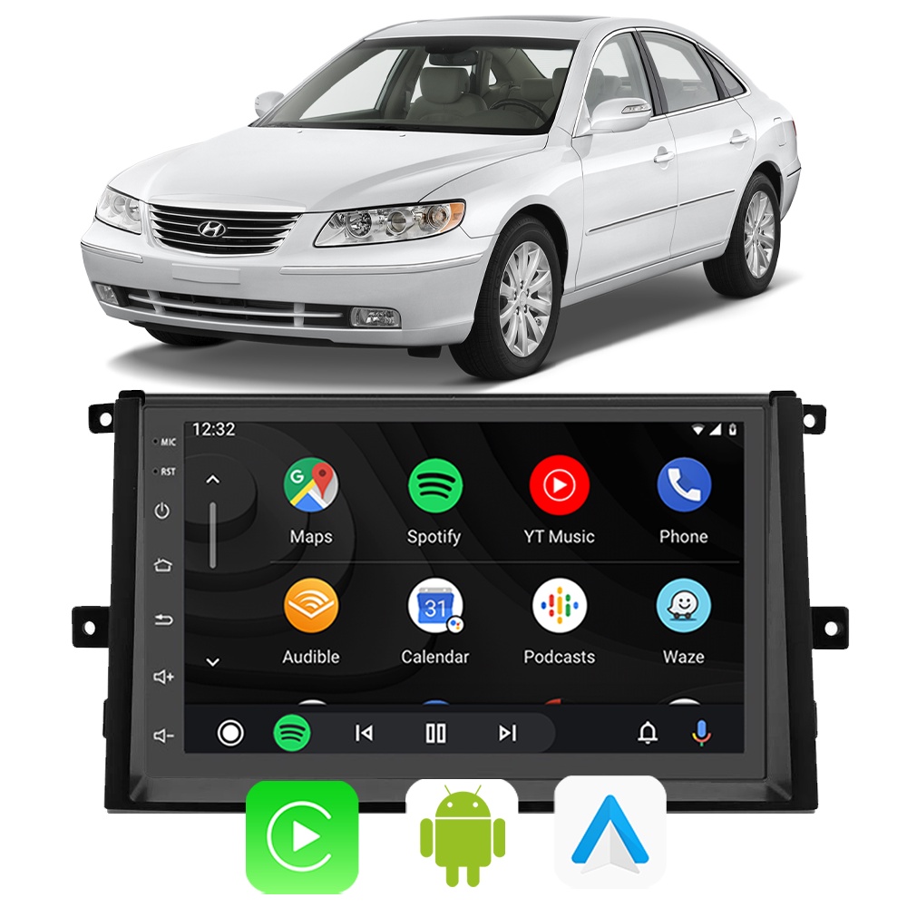 Kit Central Multimidia Carplay Android Auto Azera 2007 2008 2009 2010 2011 7 Polegadas Google ...
