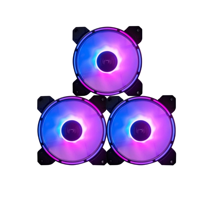 Kit 3 Cooler Fan Galax Vortex Wind-01 ARGB Fan 120mm Preto | Shopee Brasil