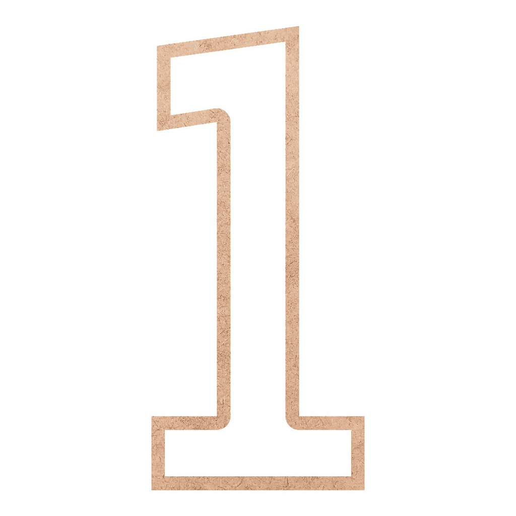 Recorte Número 1 Vazado MDF 3mm 40 x 18,4 cm SR2391 | Shopee Brasil