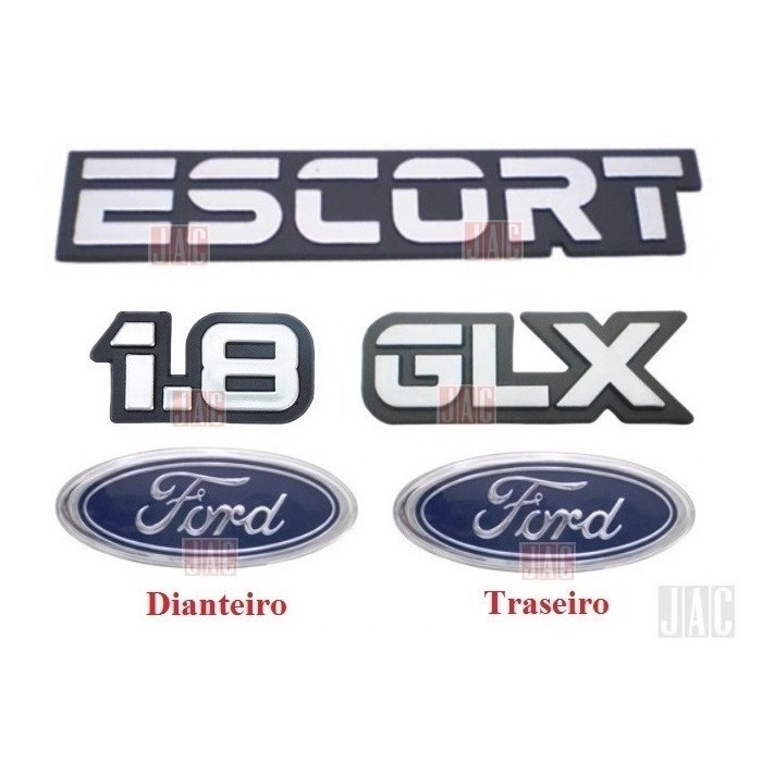 Kit Emblemas Escort 1.8 Glx - 1993 À 1996 - Modelo Original | Shopee Brasil