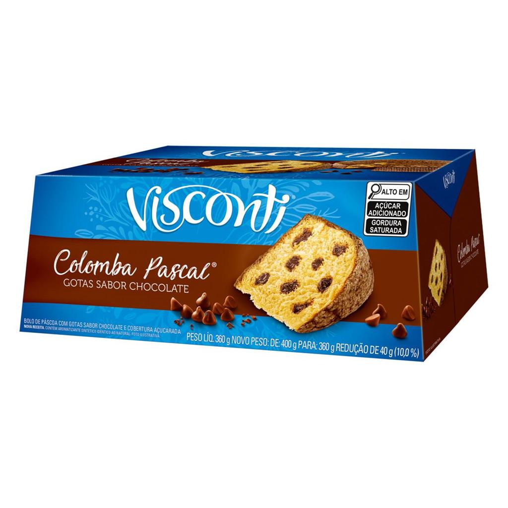 Colomba Pascal Visconti Pascoa Gotas de Chocolate 360g | Shopee Brasil