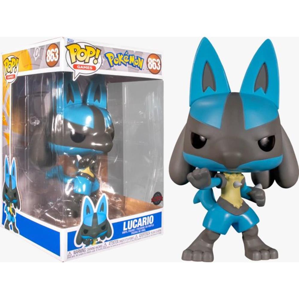 Funko Pop Pokemon Lucario 863 Super Sized 10 polegadas - Faz a Boa!