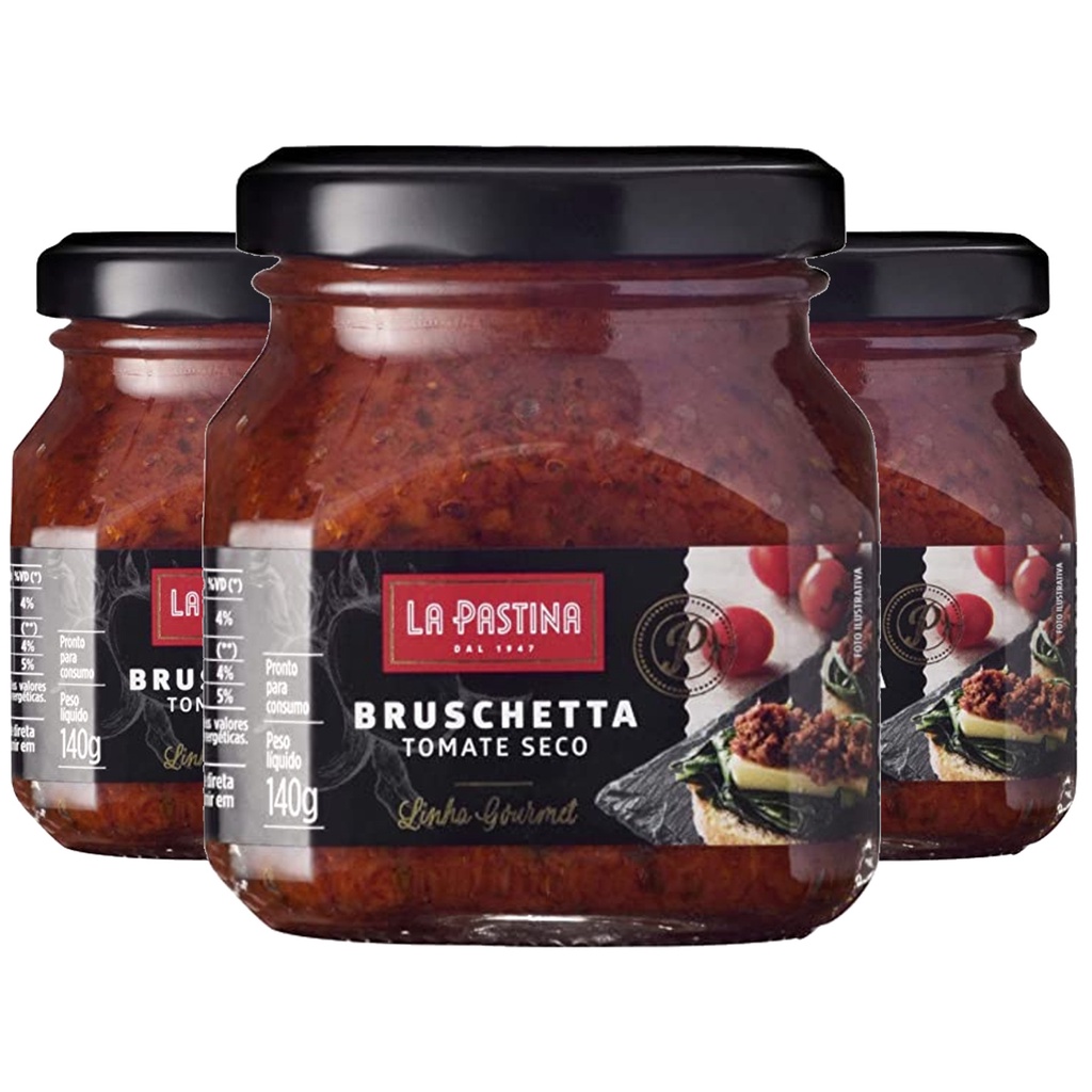 Bruschetta Gourmet LA PASTINA Tomate Seco 140g (3 und) | Shopee Brasil