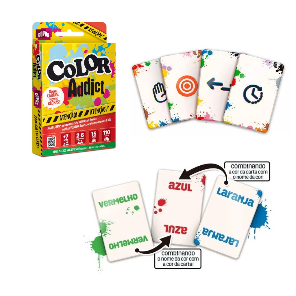 Jogo De Cartas Color Addict Novas Cartas E Regras Copag | Shopee Brasil