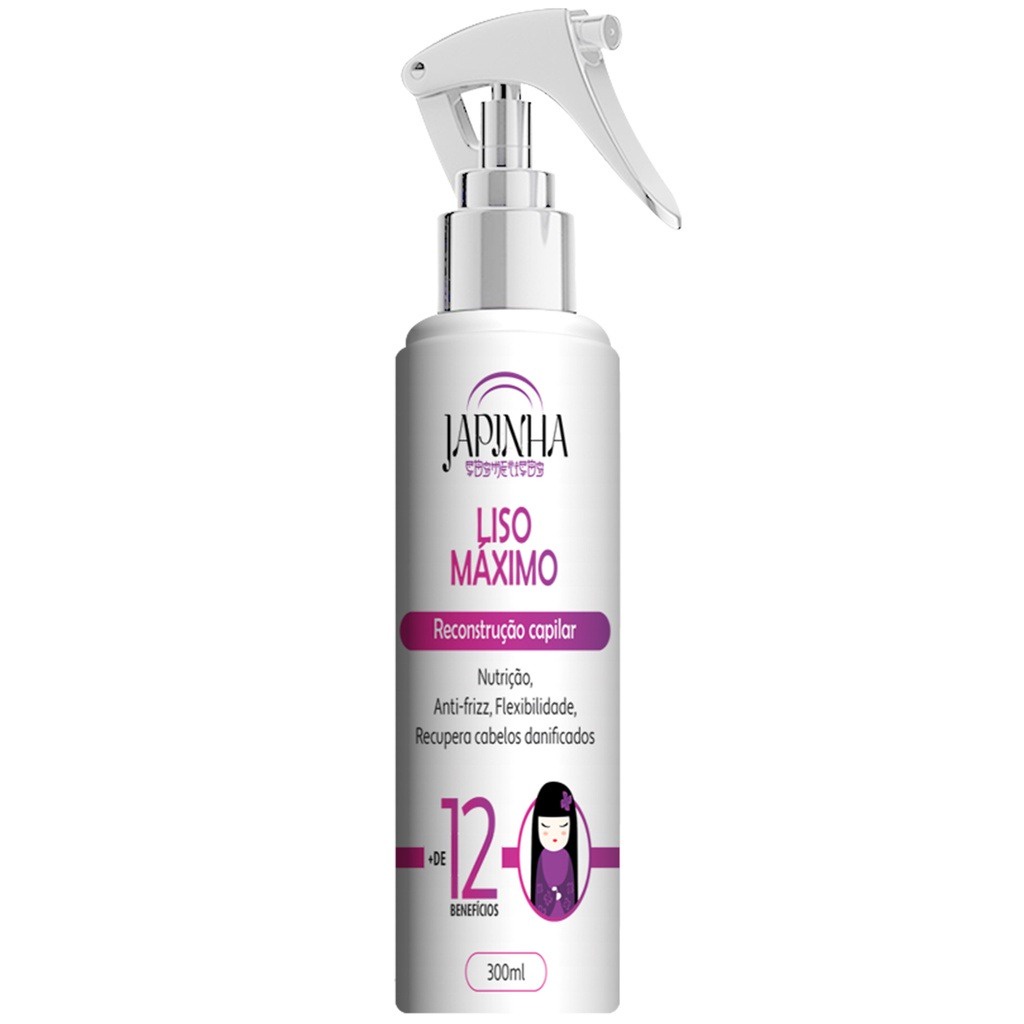 Japinha Liso Máximo - Spray de Reconstrução Capilar 300ml | Shopee Brasil