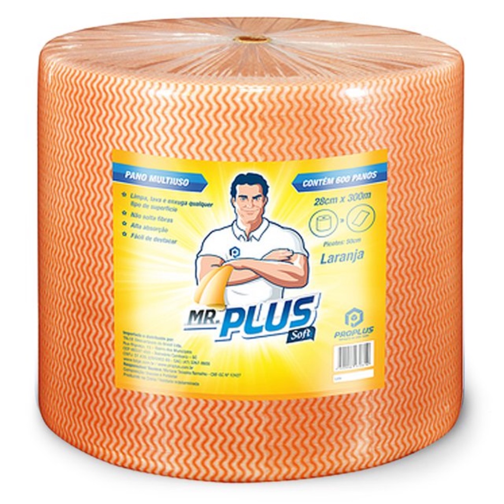 Pano Laranja multiuso Mr. Plus Talge com 600 panos - 1 unidade | Shopee ...