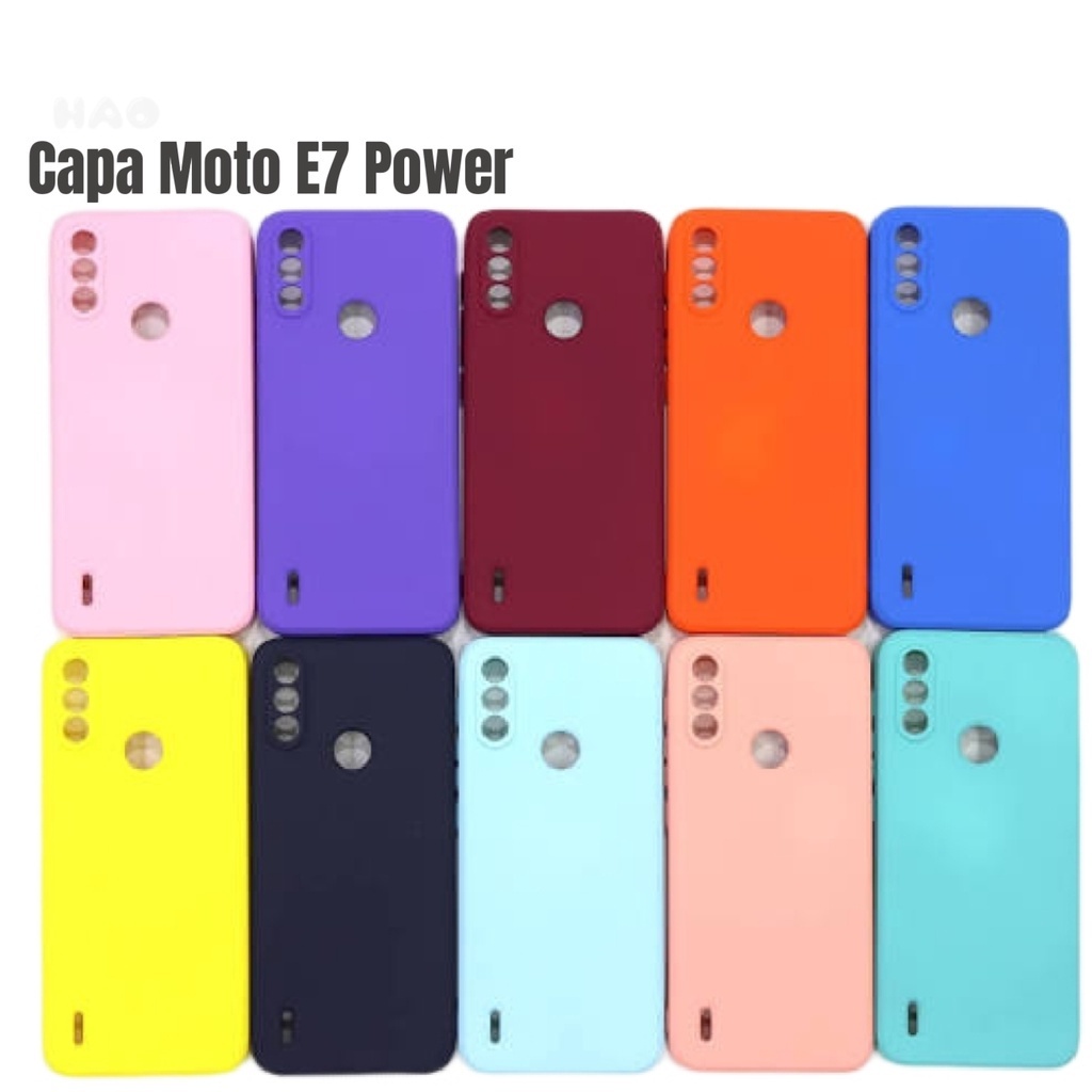 Capa Capinha Silicone Aveludada Para Motorola Moto E7 Power | Shopee Brasil