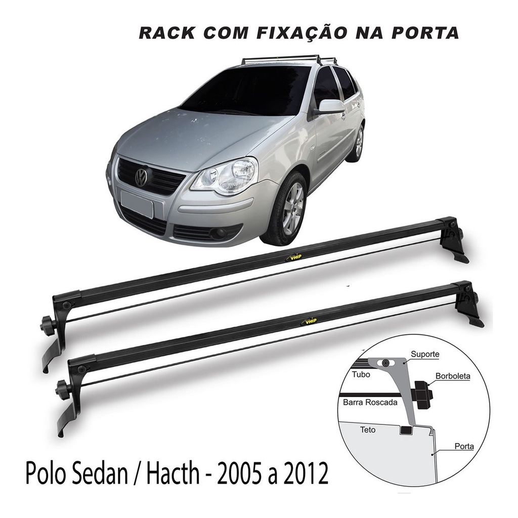 Rack de Teto Modelo Aço Vw Polo Sedan 95 a 12 4 Portas | Shopee Brasil