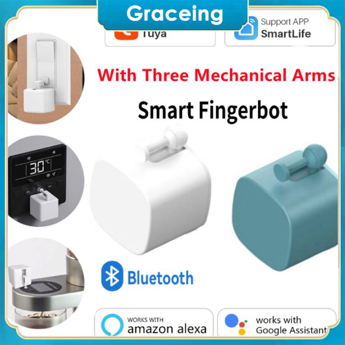 Smart Home Fingerbot Robot Bluetooth Finger Bot Smart Switch App Voice ...
